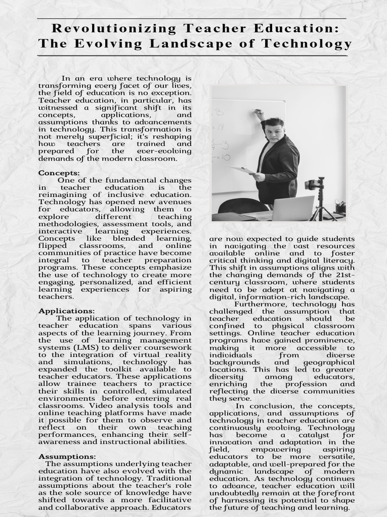 Revolutionizing Teacher Education: The Evolving Landscape of Technology ... Revolutionizing Teacher Education: The Evolving Landscape of Technology ...