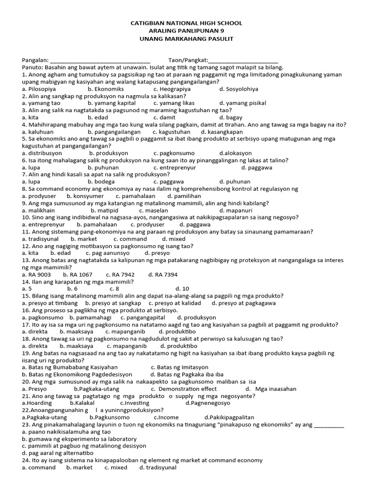 Aral Pan 9 | PDF