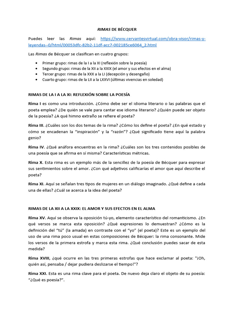 Trabajo Rimas | PDF | Poesía | Rima