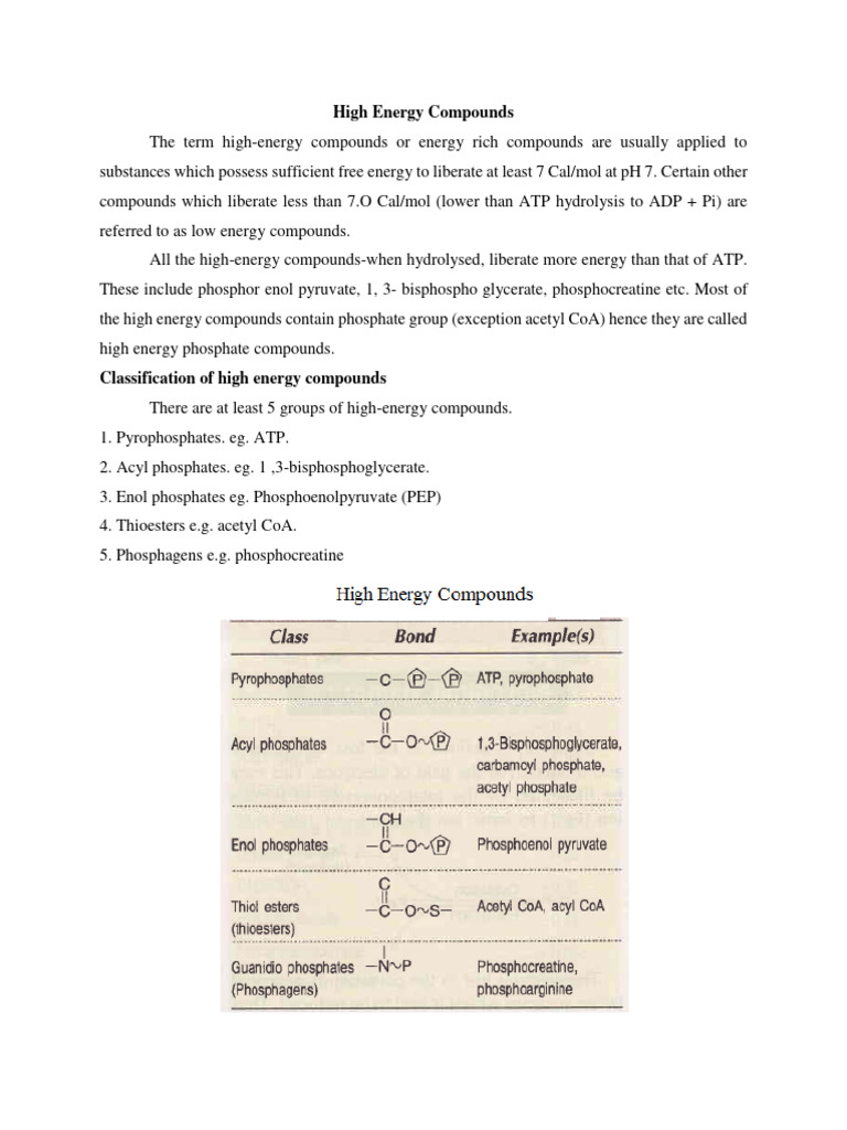 High-Energy Compounds Overview | PDF | Science & Mathematics