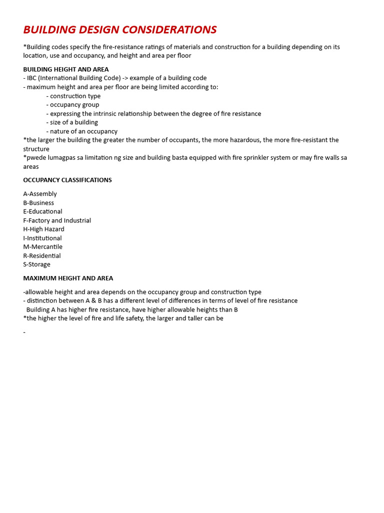 Building Design Considerations BSD | PDF
