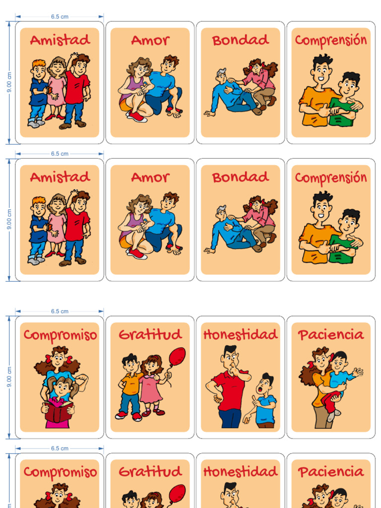Memorama de Valores para Niños | PDF | Hogar, jardinería y bricolaje