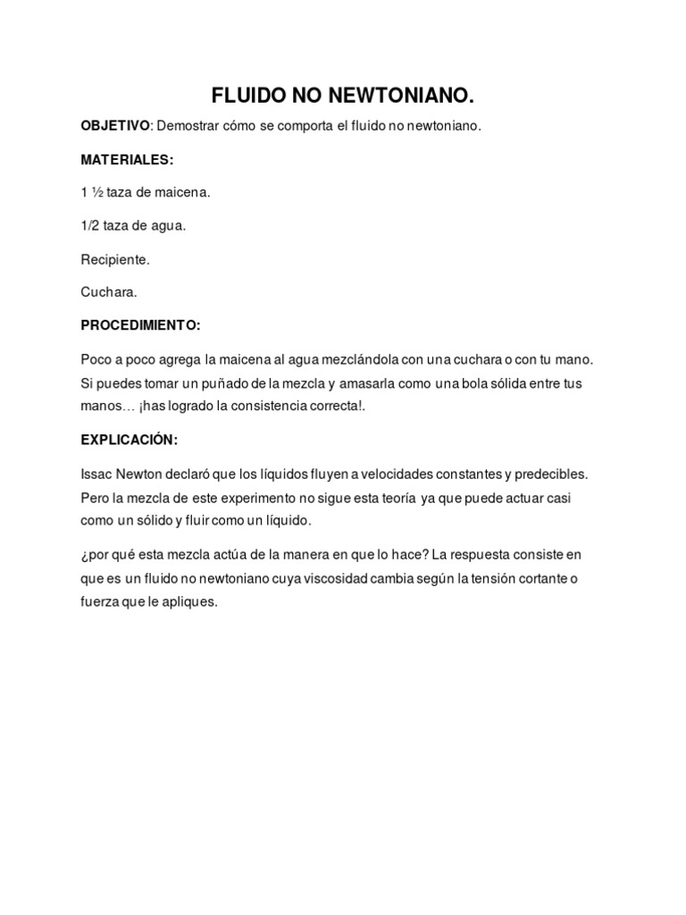 Fluido No Newtoniano | PDF