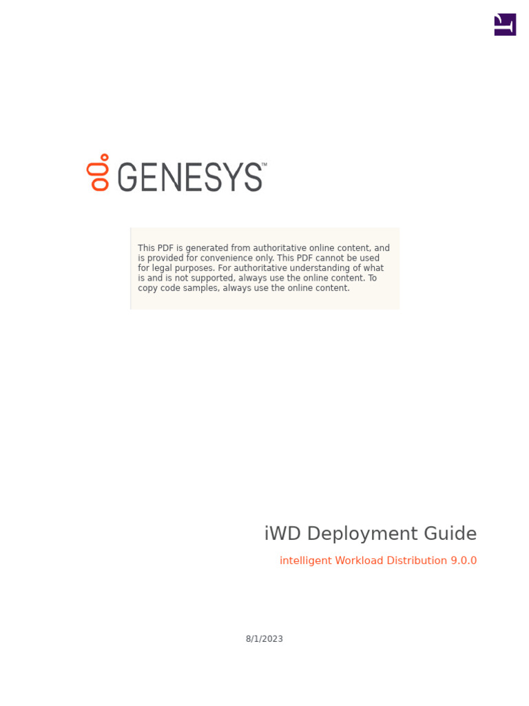 iWD 9.0 Deployment Guide Overview | PDF | Databases | Microsoft Sql Server