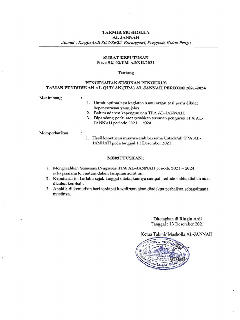 SK Tpa Al-Jannah | PDF