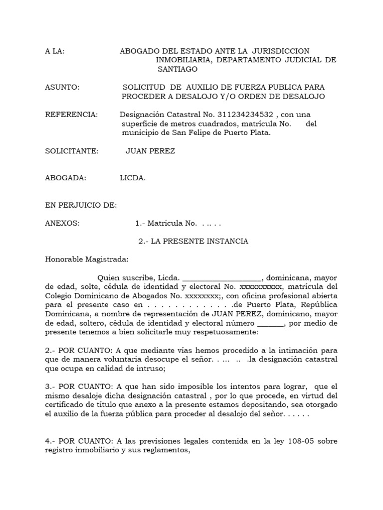 Modelo Proceso Desalojo Abogado Del Estado, 2021 | PDF | República ...