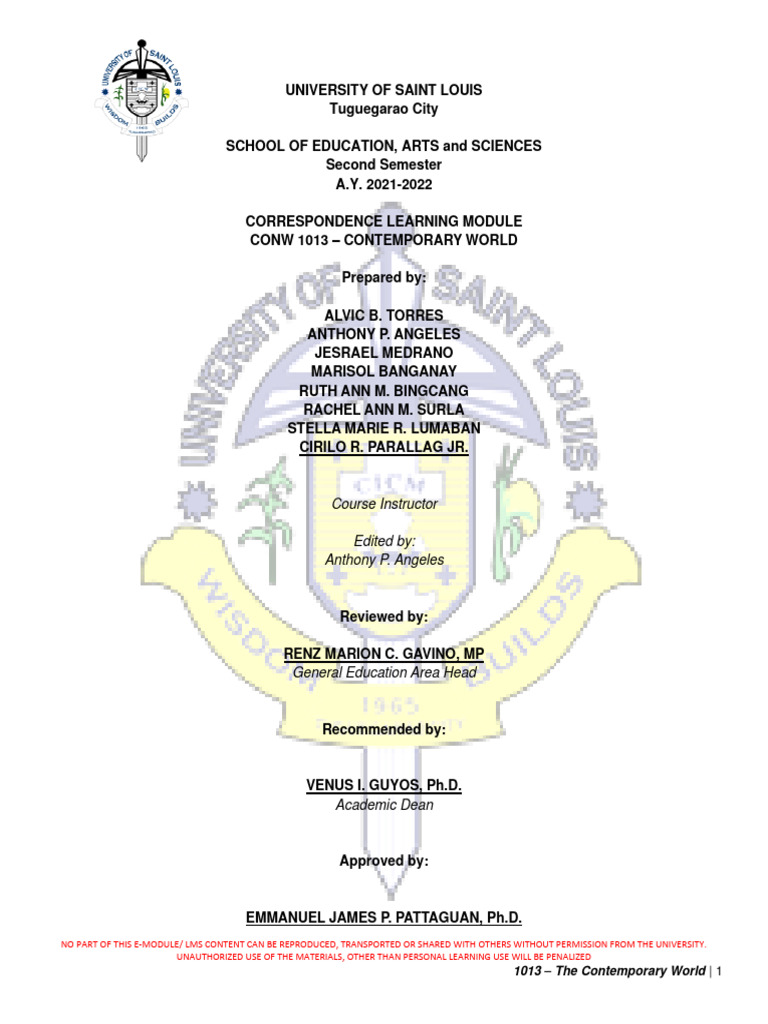 SS - Module - 1 Contemporary World | PDF | Globalization | Factors Of ...