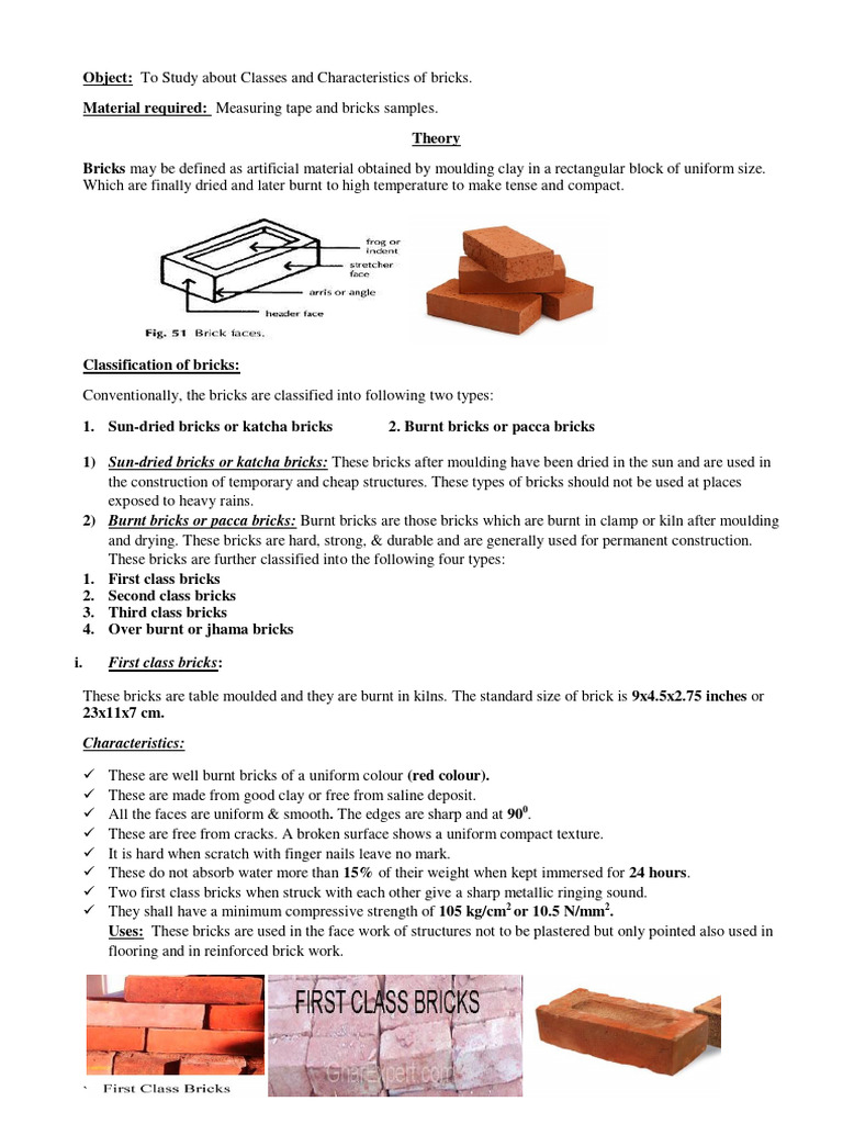 IS Standard Bricks Test | PDF | Brick | Masonry