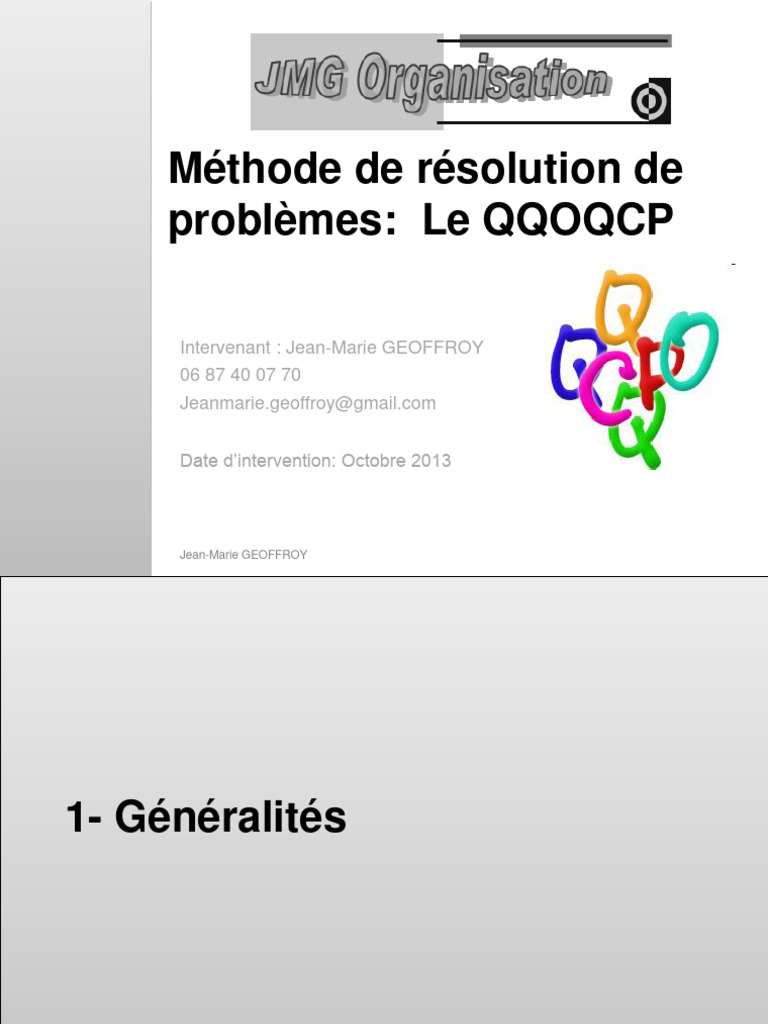 Méthode QQOQCP : Guide Pratique | PDF