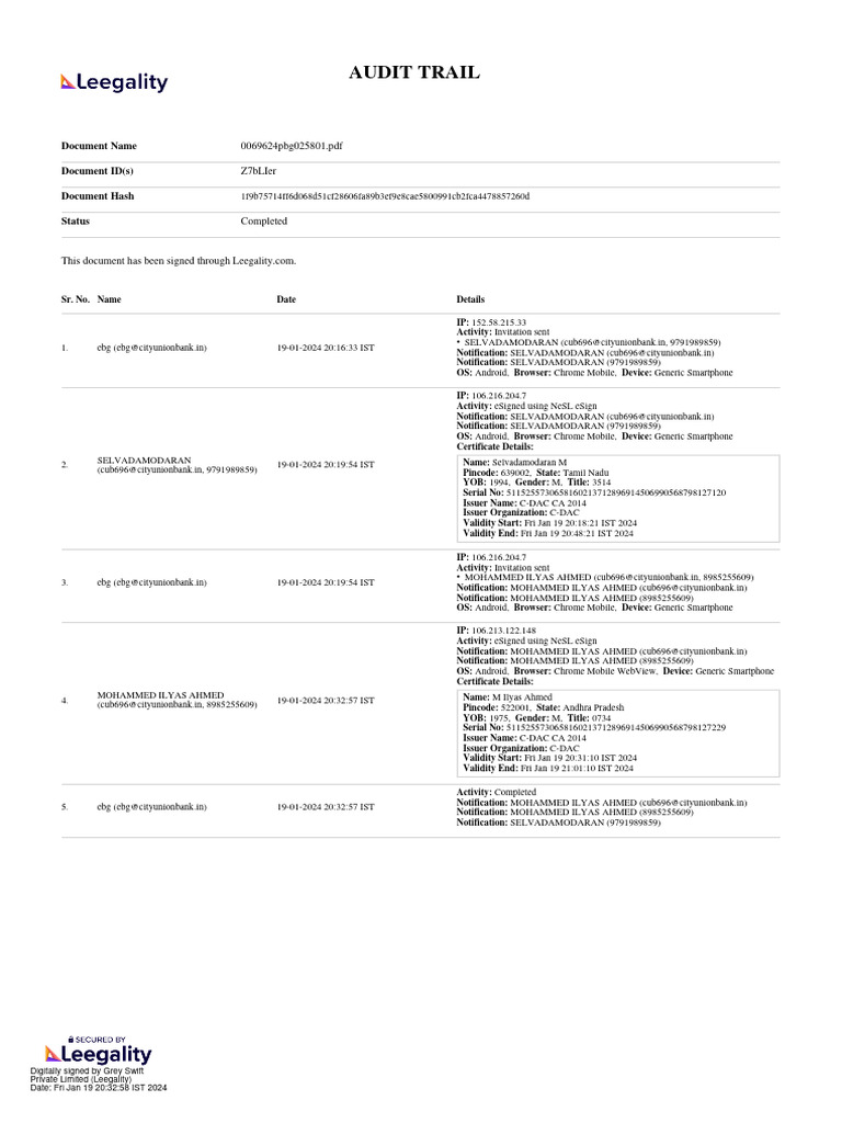 Audit Trail | PDF | Computing | Mobile Telecommunications User Equipment