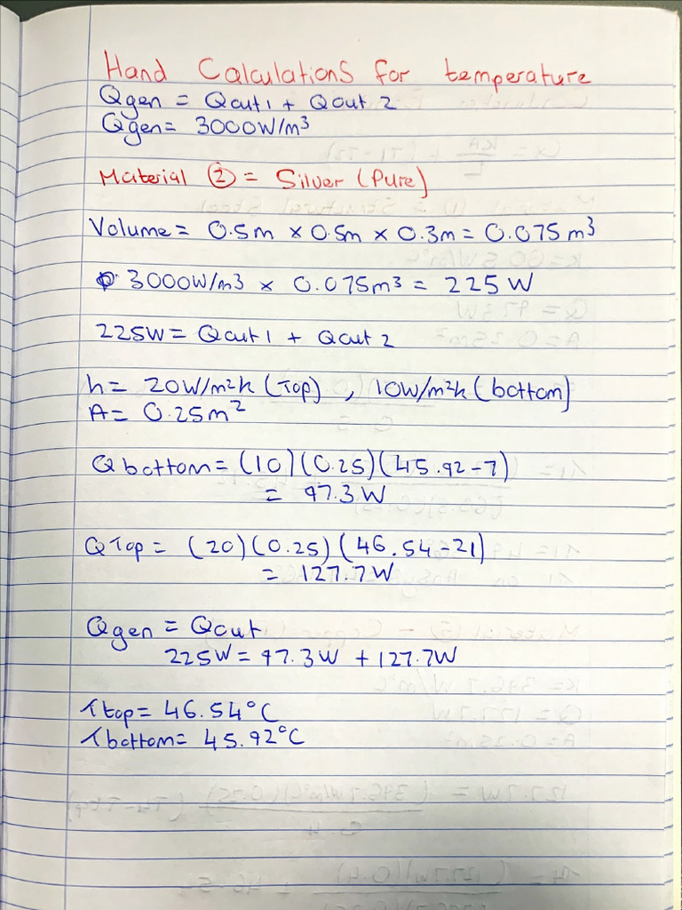 Hand Calculations | PDF