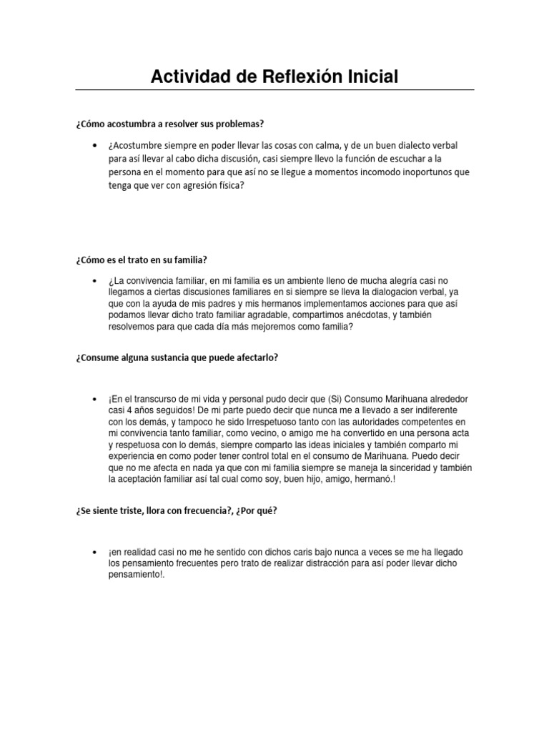 Actividad de Reflexión Inicial Guia de Aprendizaje 2 | PDF
