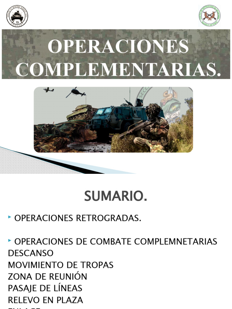 Operaciones Complementarias | Descargar gratis PDF | Reconocimiento | Transporte