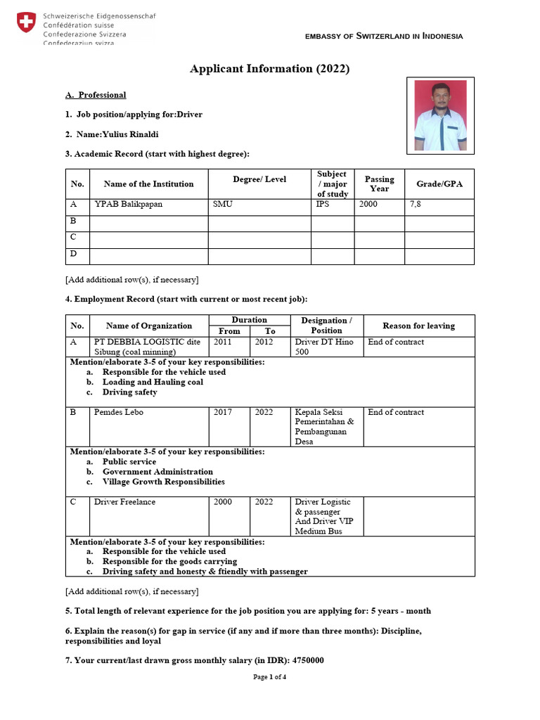 Fdfa Application Form 2022 en | PDF