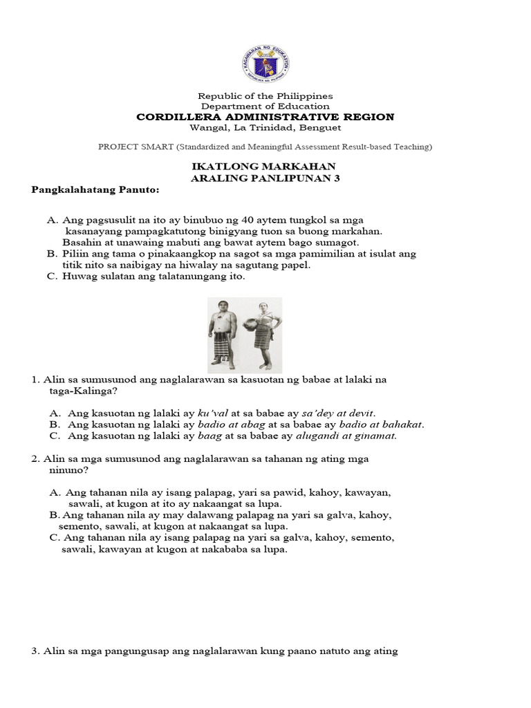 Cordillera Administrative Region: Republic of The Philippines ...