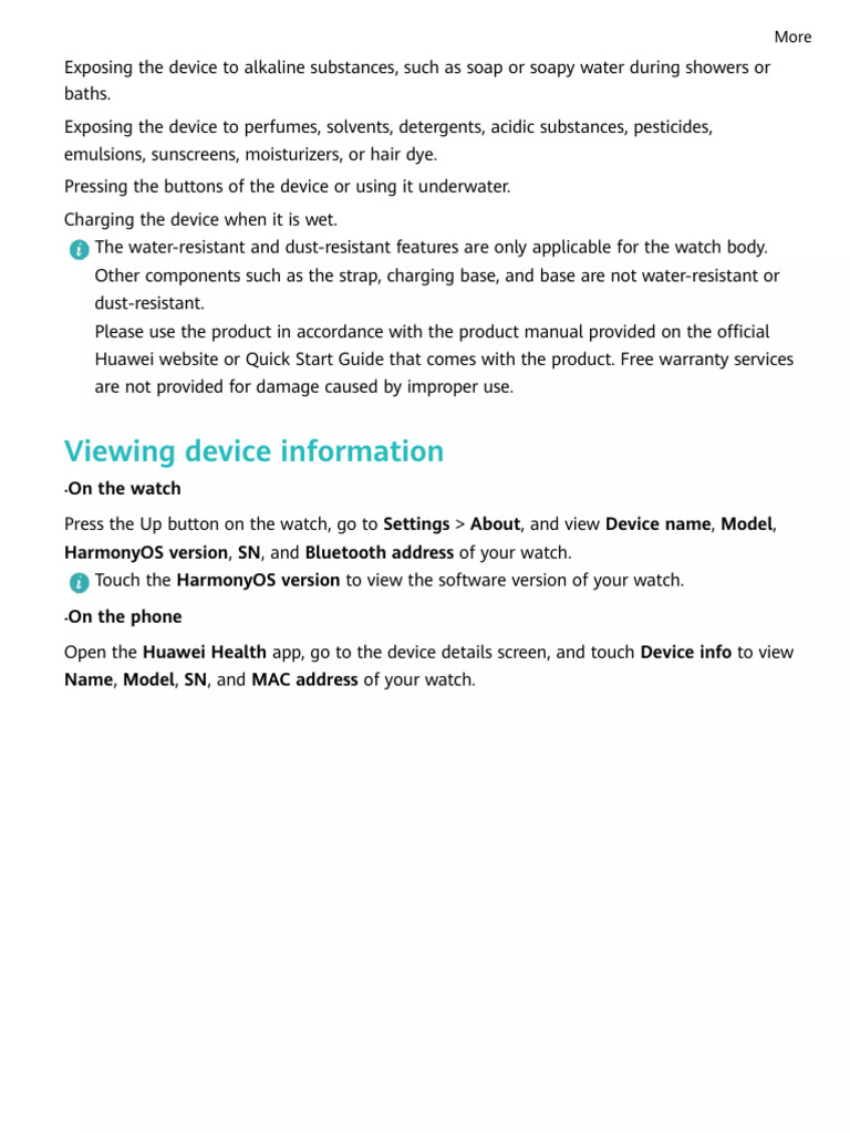 Huawei Watch Fit 4 Pro Usage Guidelines | PDF | Home & Garden | Business