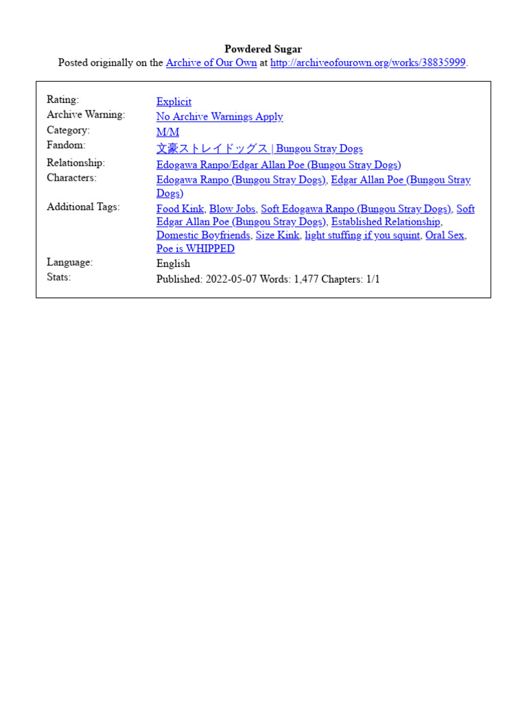 Powdered Sugar | PDF