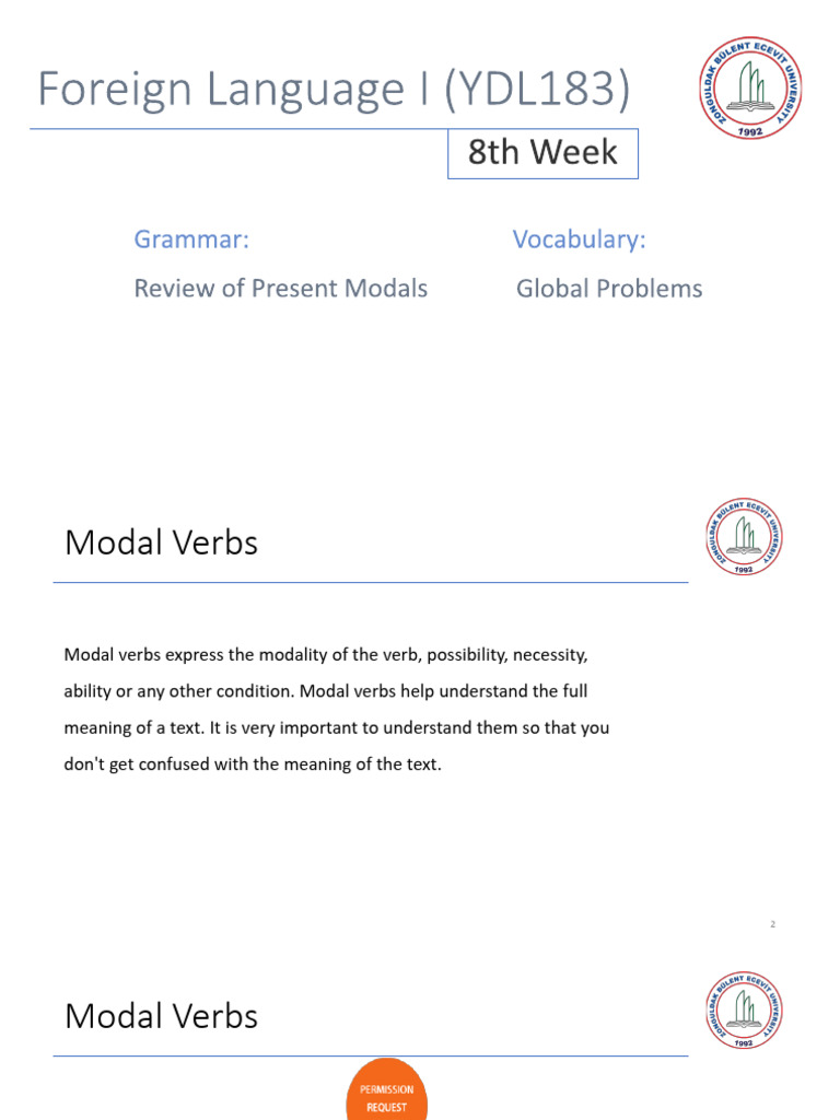 Present Modals Grammar Review | PDF | Linguistics