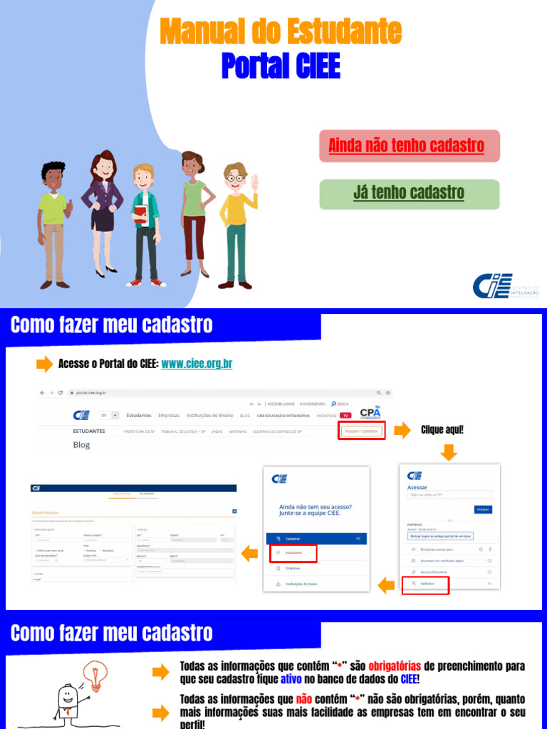 Manual Do Estudante - Portal CIEE | PDF