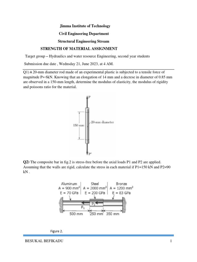Strength of Material Assignment | PDF