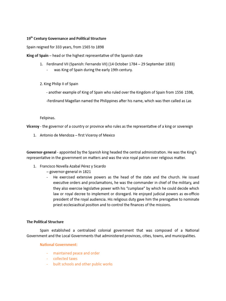19th Century Governance and Political Structure | PDF