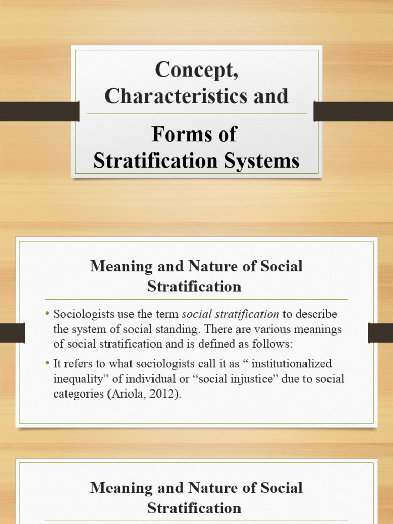 Stratification | PDF | Social Status | Social Stratification