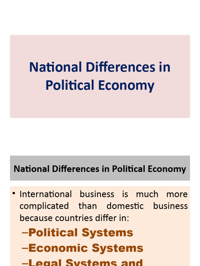 02.national Differences in Political Economy | PDF | Socialism | Common Law
