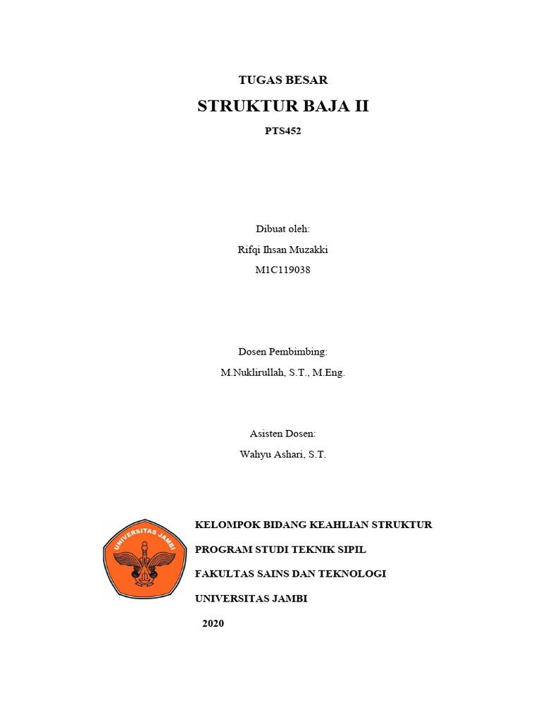 Laporan Tugas Struktur Baja 2 | PDF