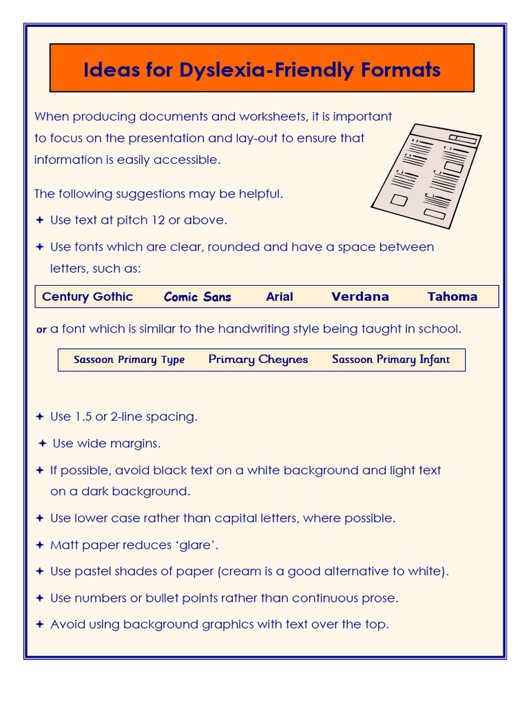 7 Ideas For Dyslexia Friendly Formats | PDF