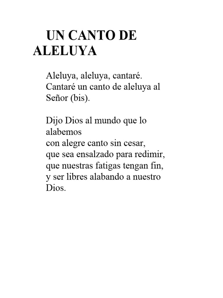 Un Canto de Aleluya | PDF | Arte | Poesía