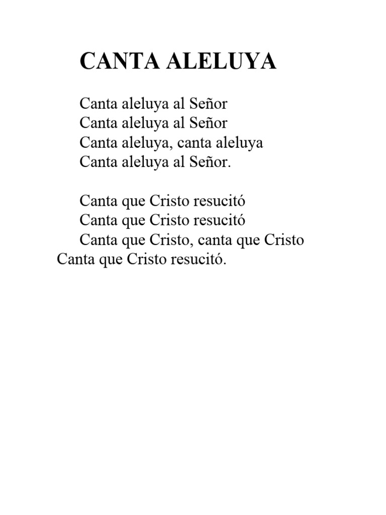 Canta Aleluya | PDF