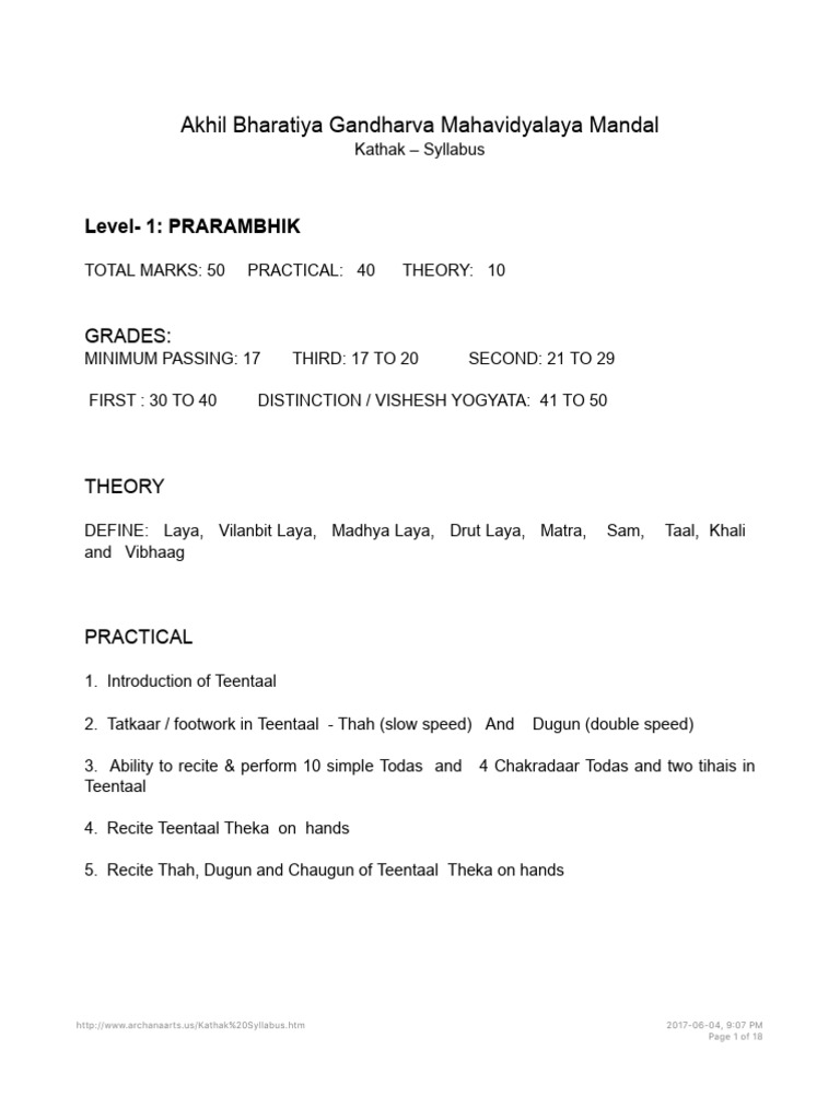 Open Akhil Bharatiya Gandharva Mahavidyalaya Mandal | PDF | Performing ...