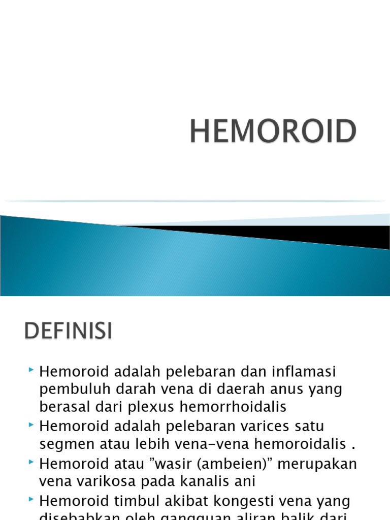 HEMOROID | PDF | Sains & Matematika