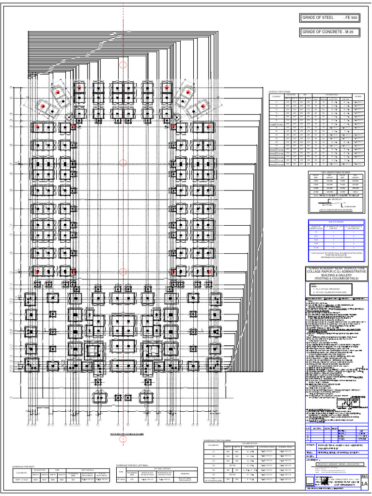 24.11.20 TENNIS ACADEMY (MAIN BLOCK) (FOOTING & COLUMN DETAILS) - Model | PDF | Civil ...