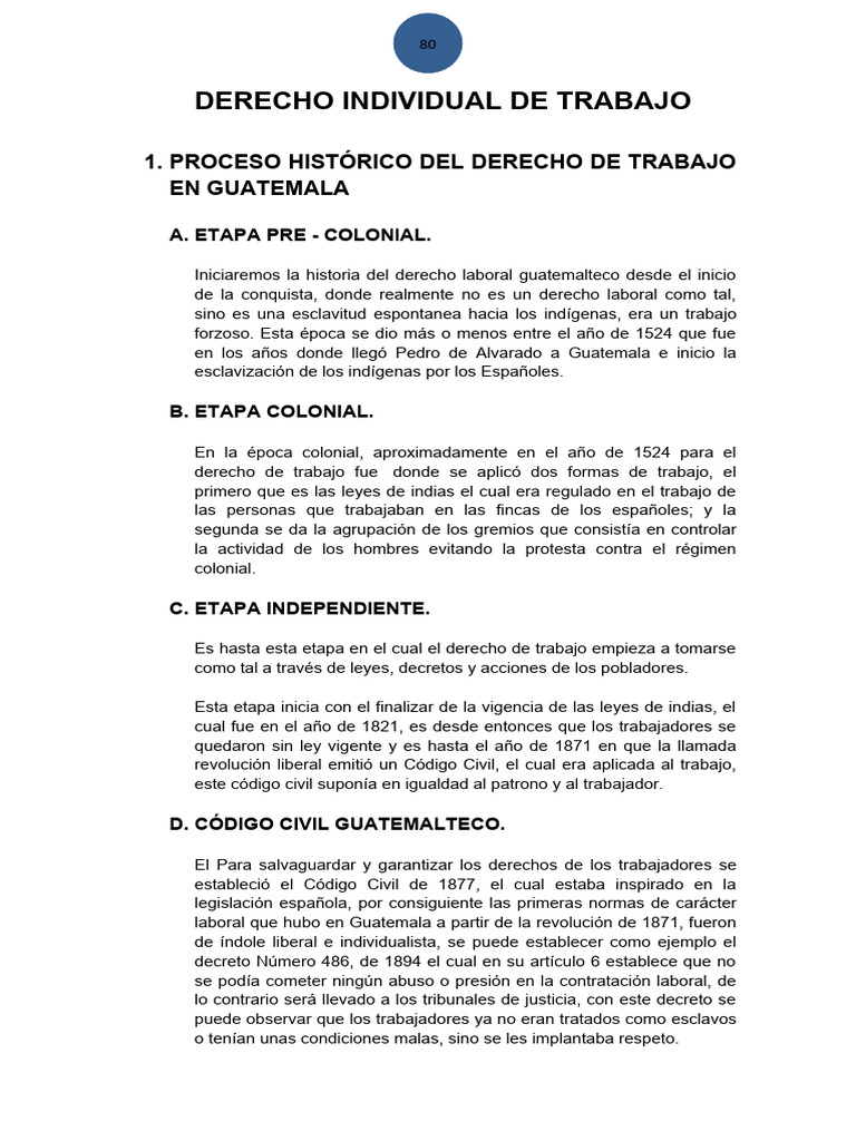 Derecho Individual de Trabajo | PDF