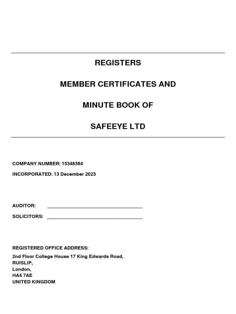Company Register | PDF