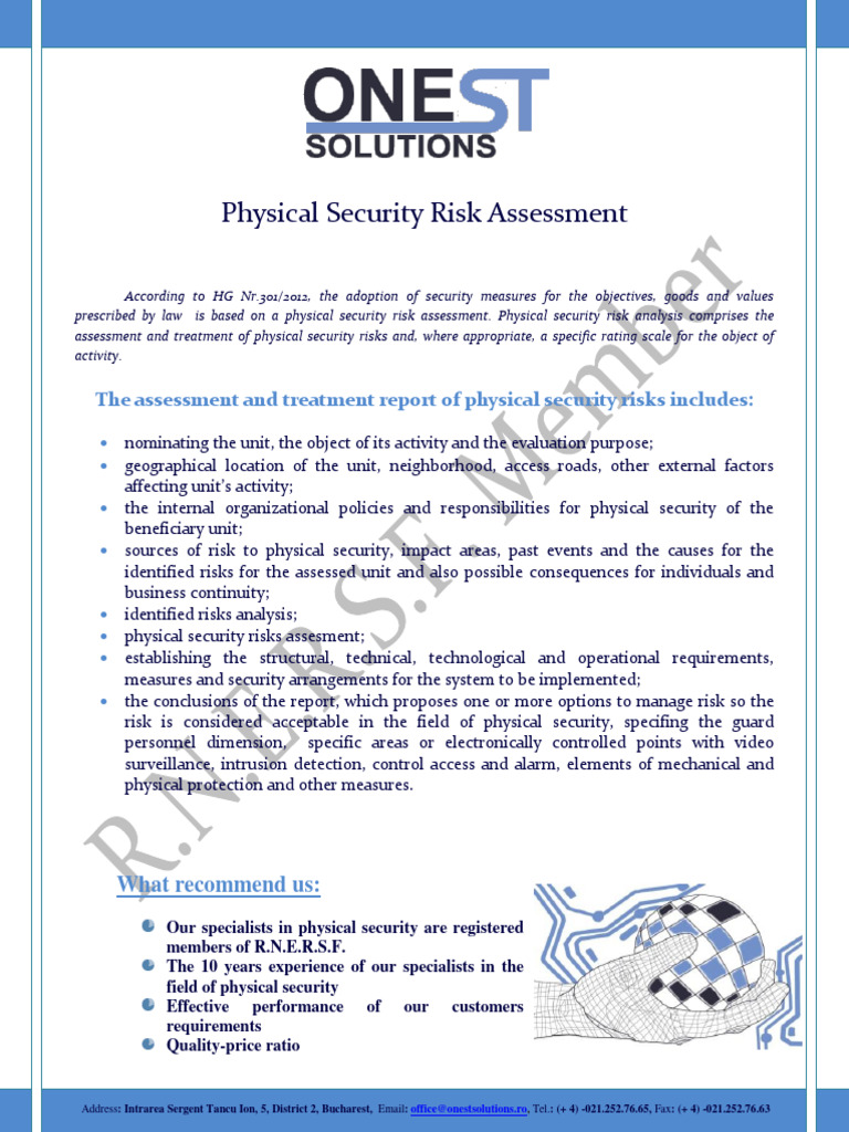 Physical Security Risk Assessment | PDF | Computers