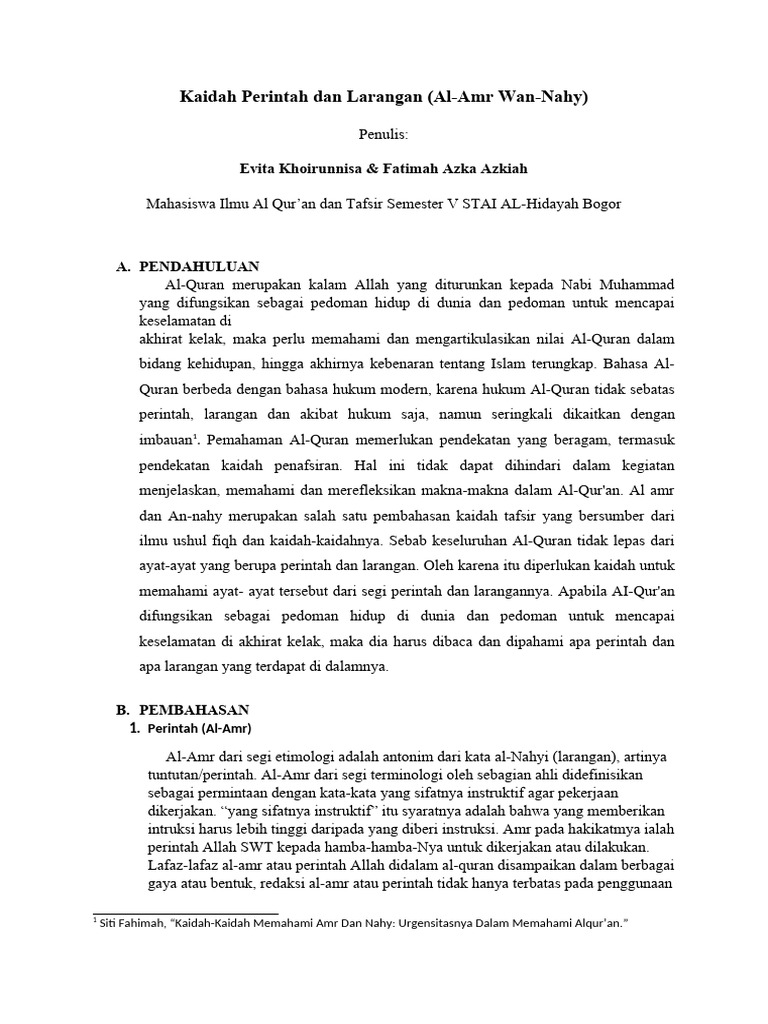 Panduan Tafsir Perintah dan Larangan | PDF | Agama & Spiritualitas