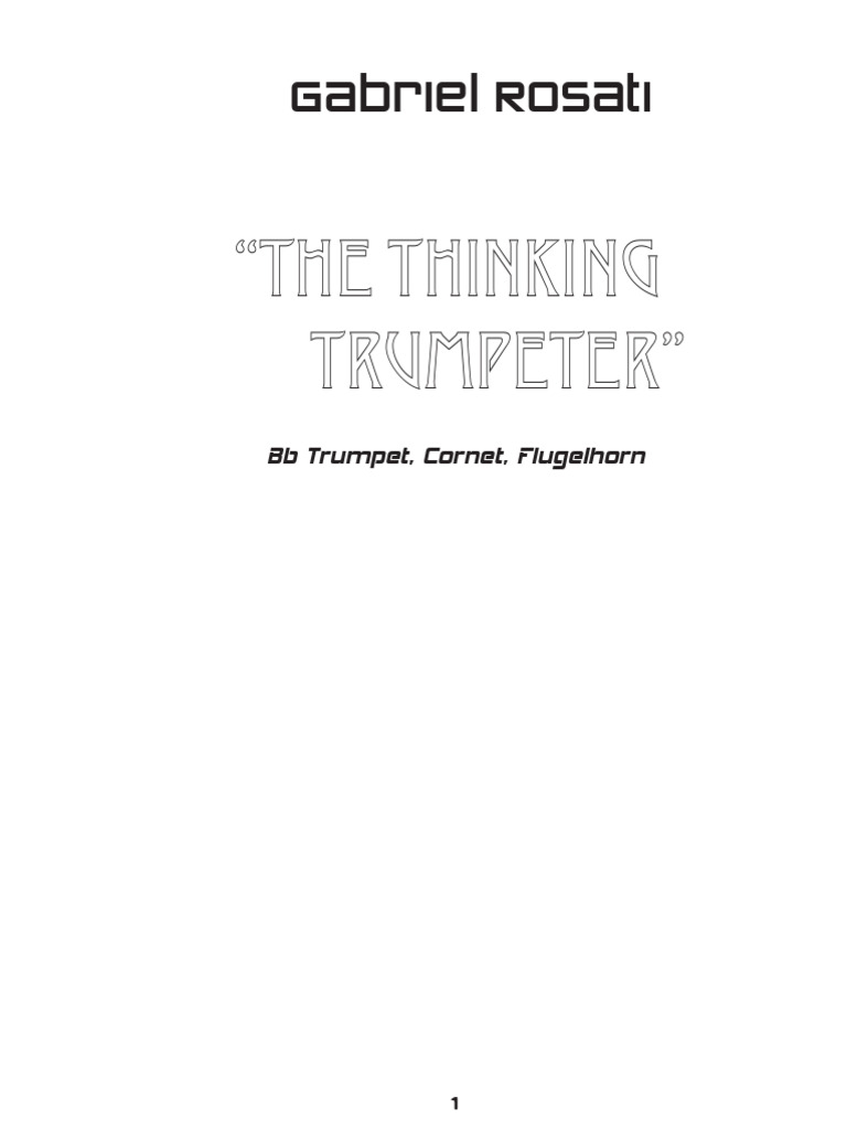 Thinking Trumpet Book | PDF | Breathing | Brass Instruments