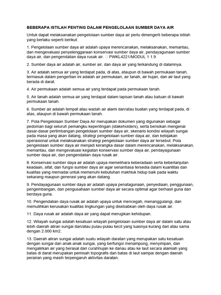 Pengelolaan SUmber Daya Air | PDF | Griya & Taman | Sains & Matematika