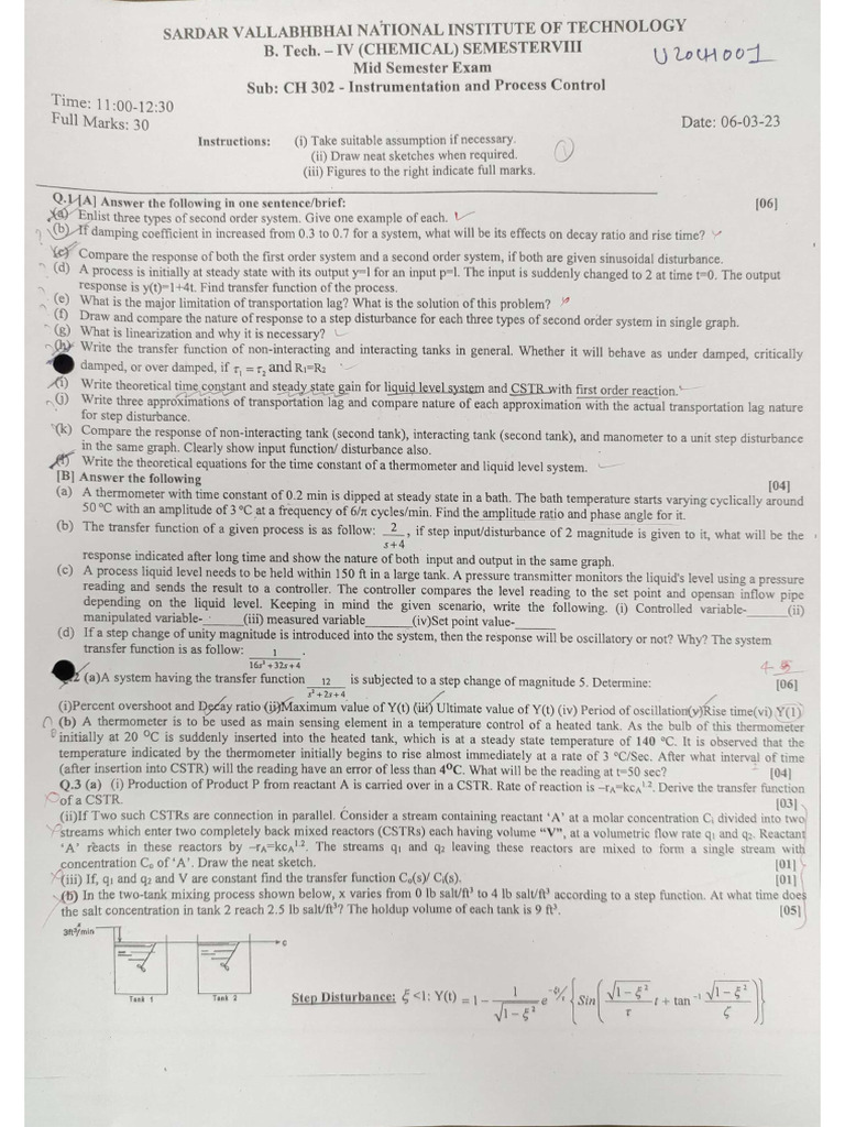 Midsem 2023 Semester 6 | PDF