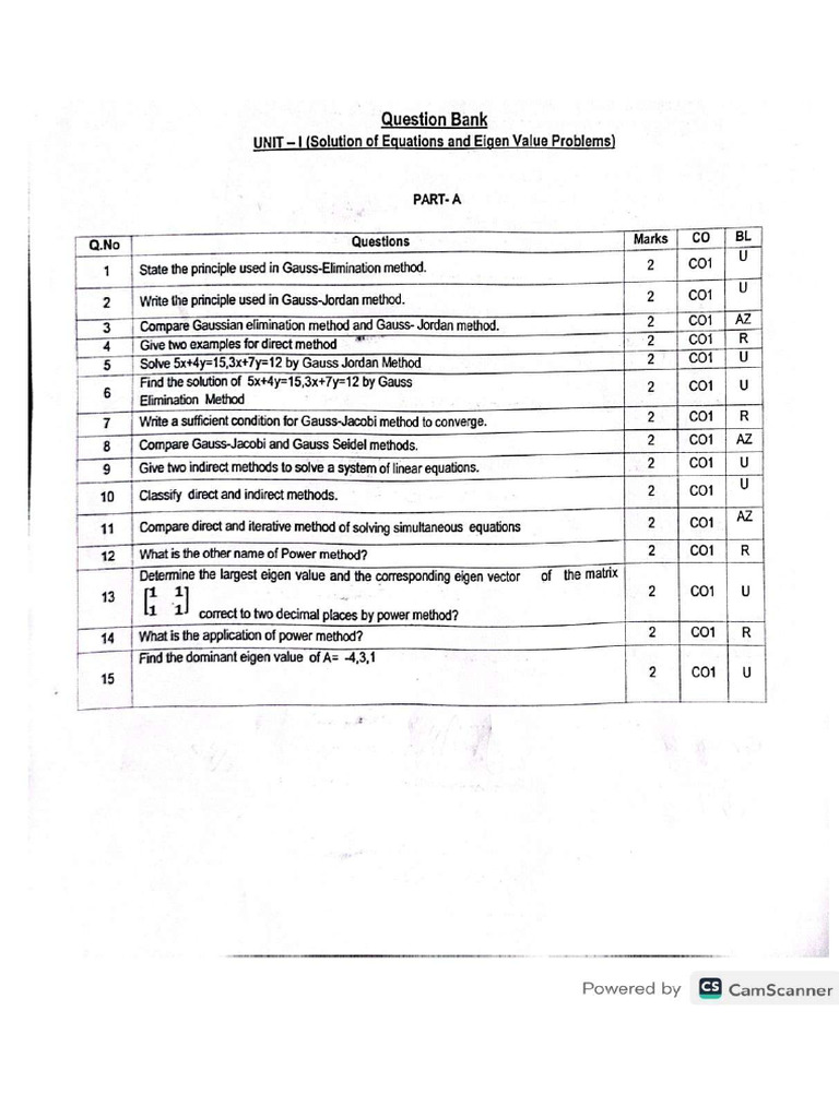 Unit 1 Numerical | PDF