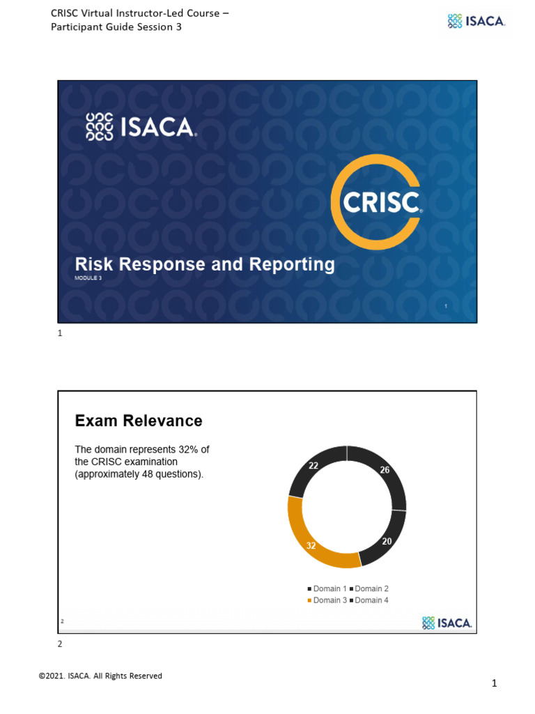 CRISC 2022 Domain3 | PDF | Risk | Risk Management