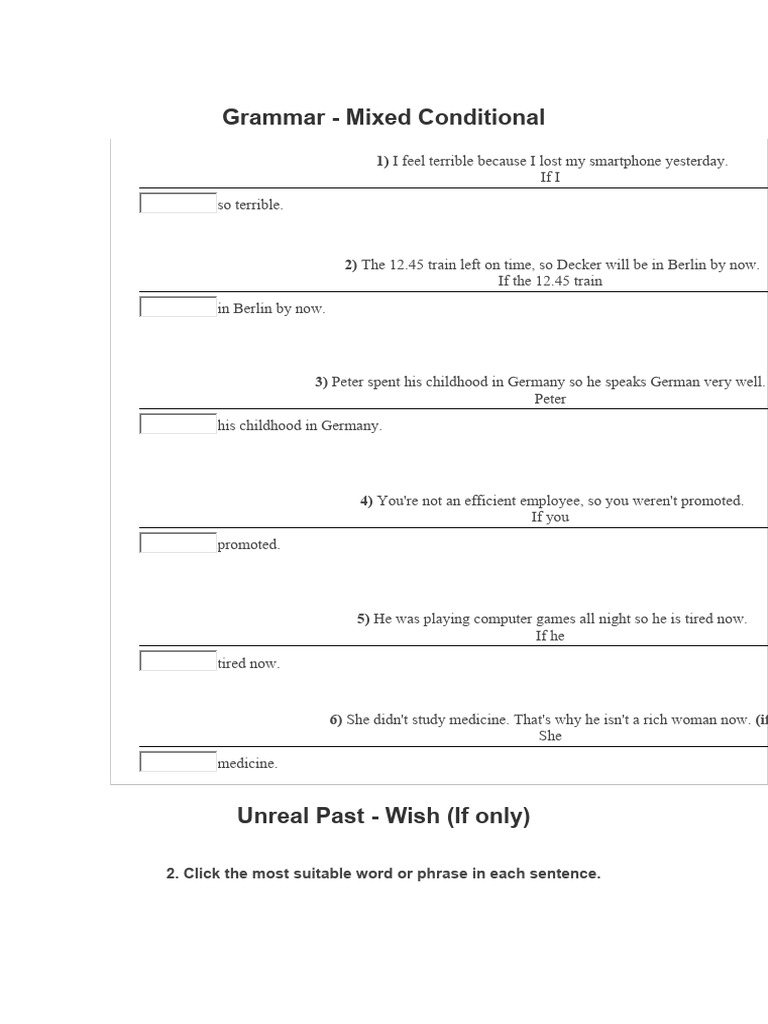 CONDITIONALS | PDF