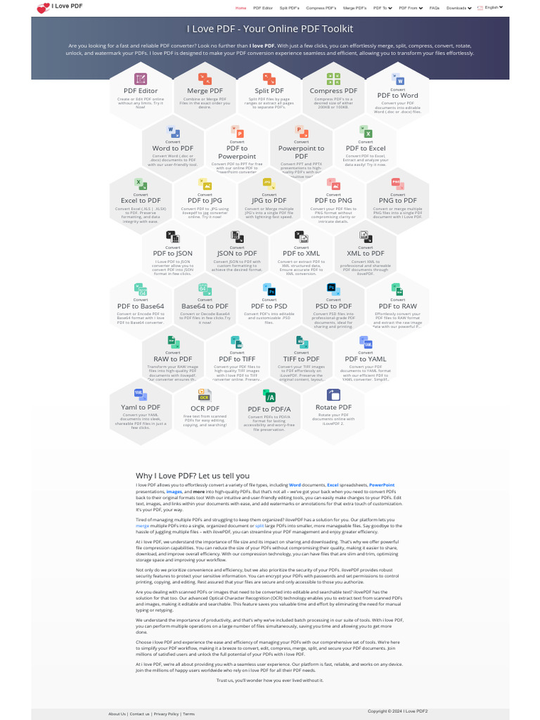 I Love PDF Tools Kit For Free | PDF | Raw Image Format | Digital Technology