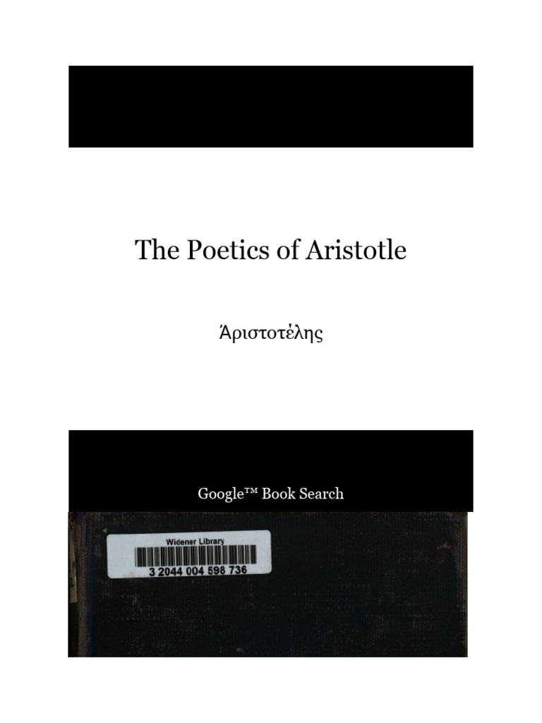 The Poetics of Aristotle | Download Free PDF | Textual Criticism | Translations