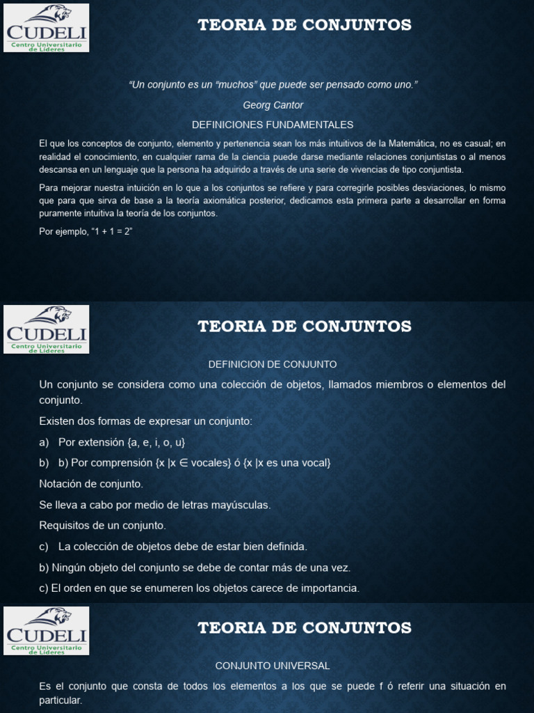 Teoria de Conjuntos | PDF | Conjunto (Matemáticas) | Teoría