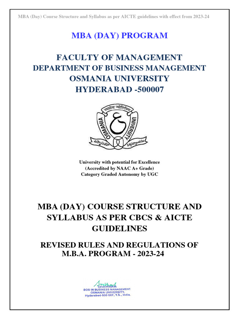 MBAday 1-2sem 2023-24 | PDF | Master Of Business Administration