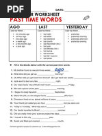 Examples of Time Markers in English | PDF