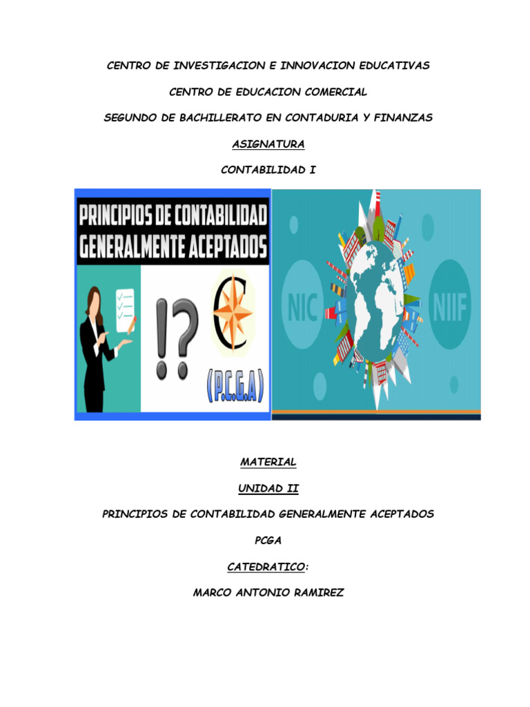 Principios de Contabilidad | PDF | Contabilidad | Estado financiero